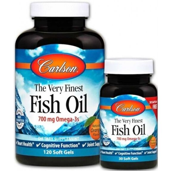 Carlson Labs The Very Finest Fish Oil 150 kapsułek żelowych o smaku ...
