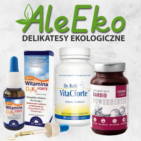 ZESTAW Vita C forte Dr Rath / D3+K2 Forte Dr Jacobs / Powerbiotic ...