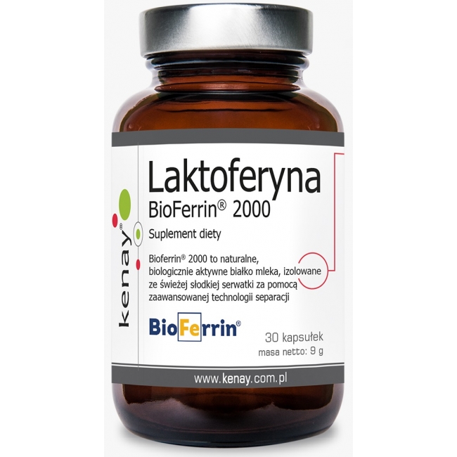 Laktoferyna BioFerrin® 2000 30 kapsułek Kenay cena 162,00zł - Sklep ...