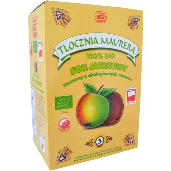 Sok jabłkowy NFC BIO 5 L Tłocznia Maurera cena 49,50zł - Sklep AleEko.pl