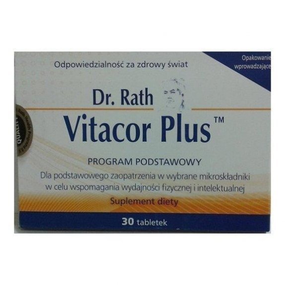 Dr Rath Vitacor plus 30 tabletek cena 82,89zł - Sklep AleEko.pl