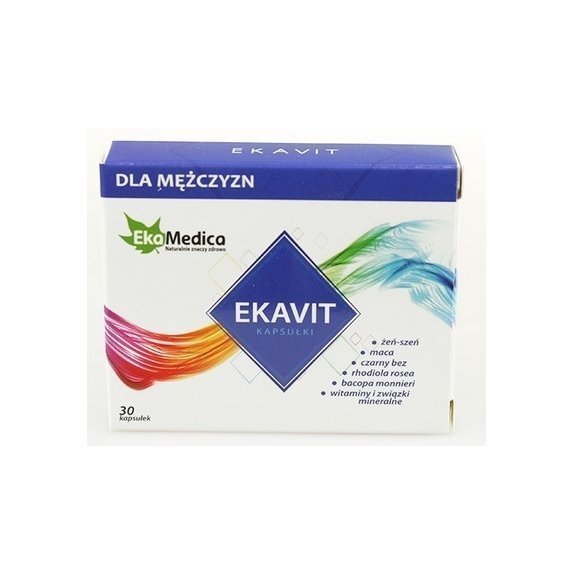 Ekavit dla mężczyzn 30 kapsułek EkaMedica cena 4,29zł - Sklep AleEko.pl